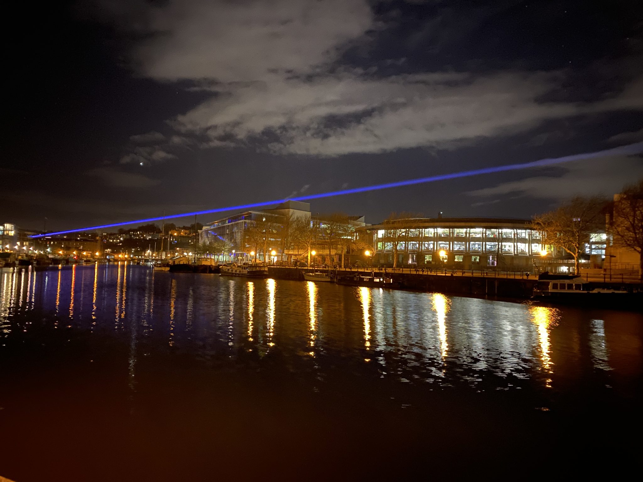 Story behind the mystery light show across Bristol harbour