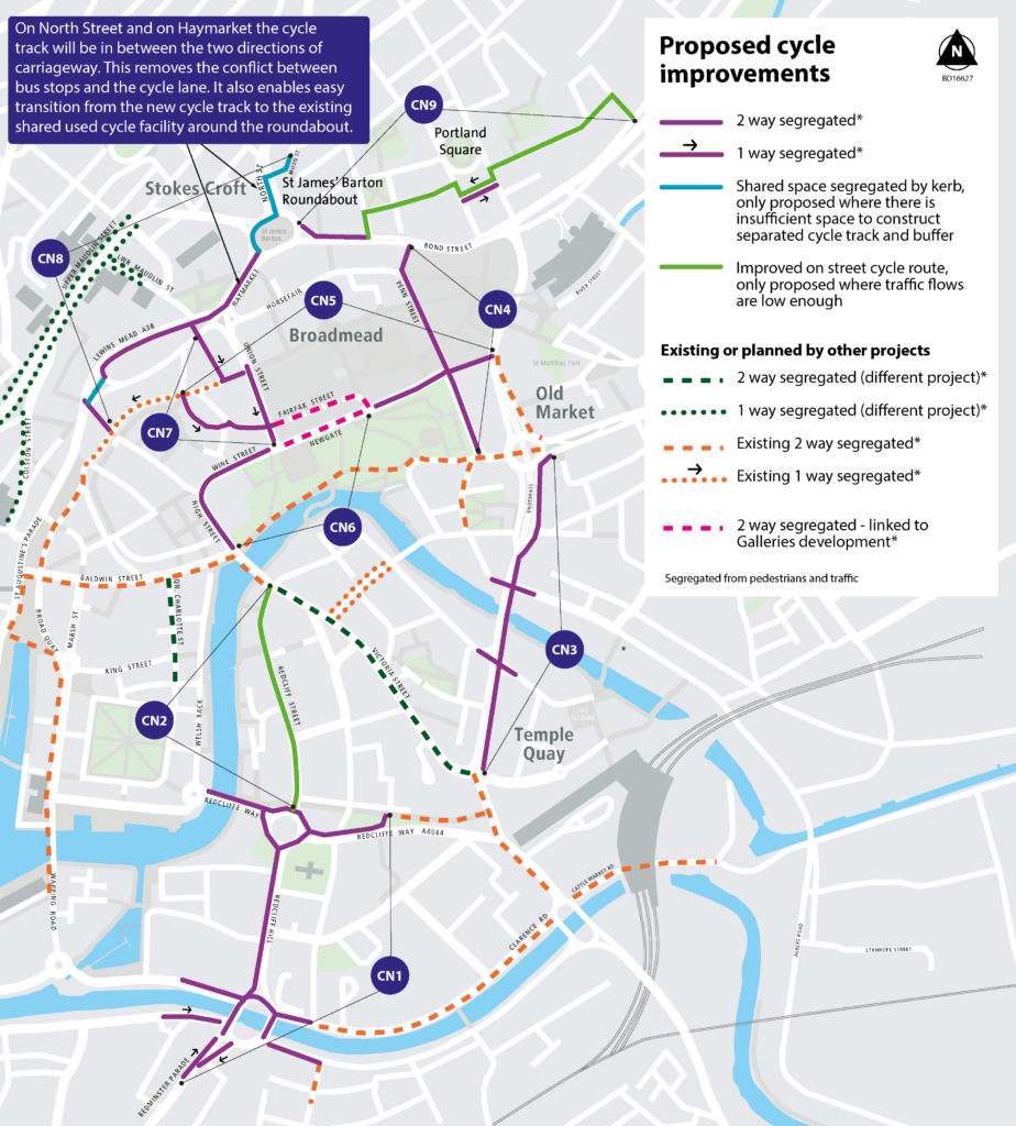 More than two miles of new segregated cycle routes planned