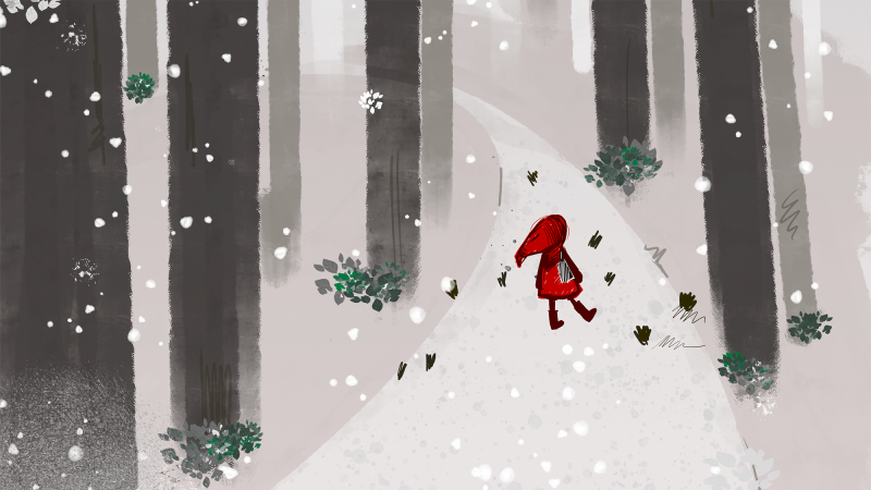In rehearsal for Little Red (& Other Winter Tales) at Bristol Old Vic