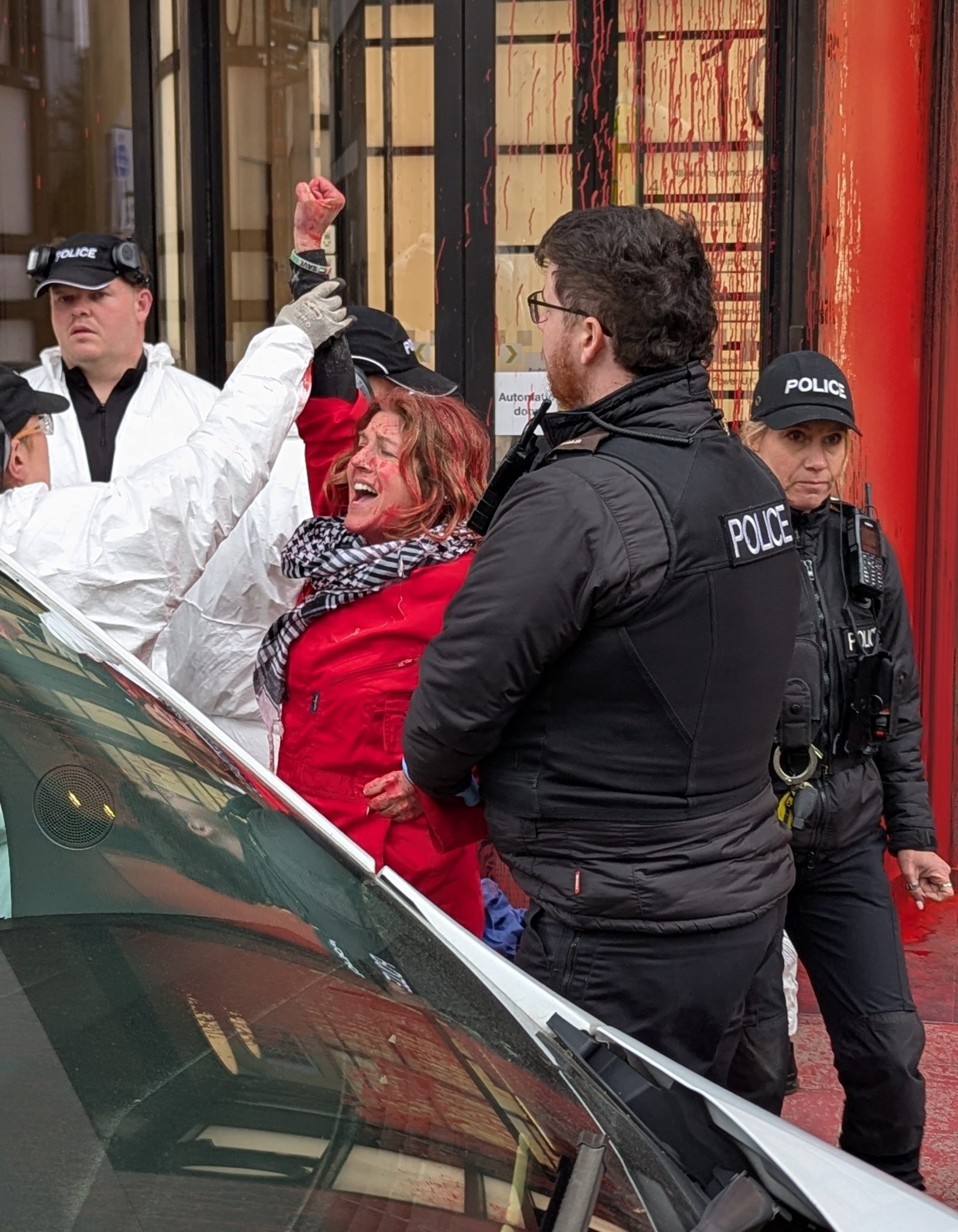 Police remove Palestine Action protesters from building