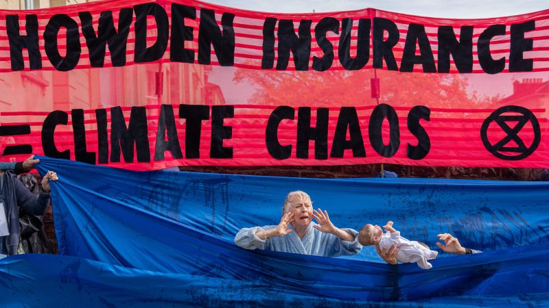 Extinction Rebellion protest outside insurance company