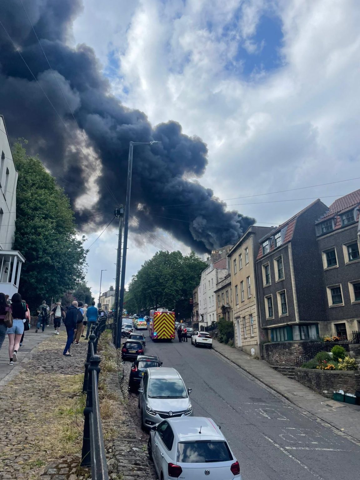 Huge fire breaks out on hospital roof
