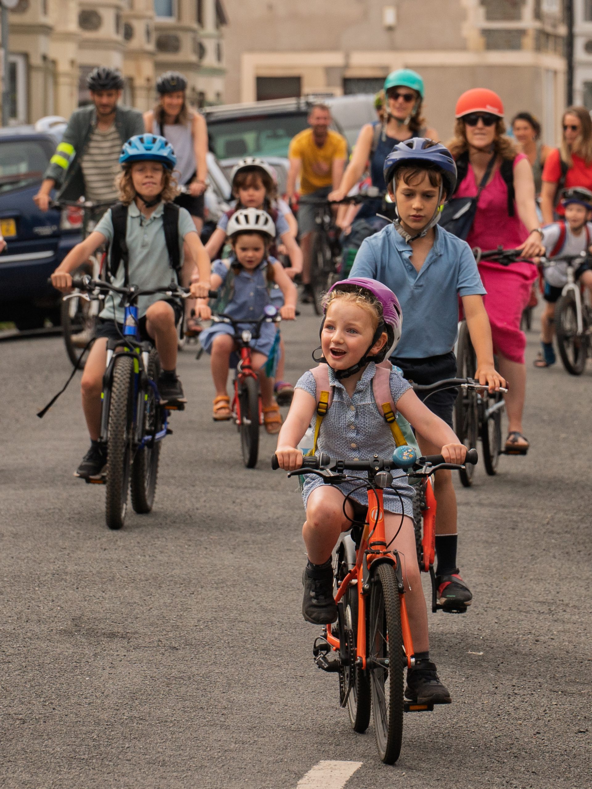 Bristol's first 'bike bus' gets children safely to school on two wheels