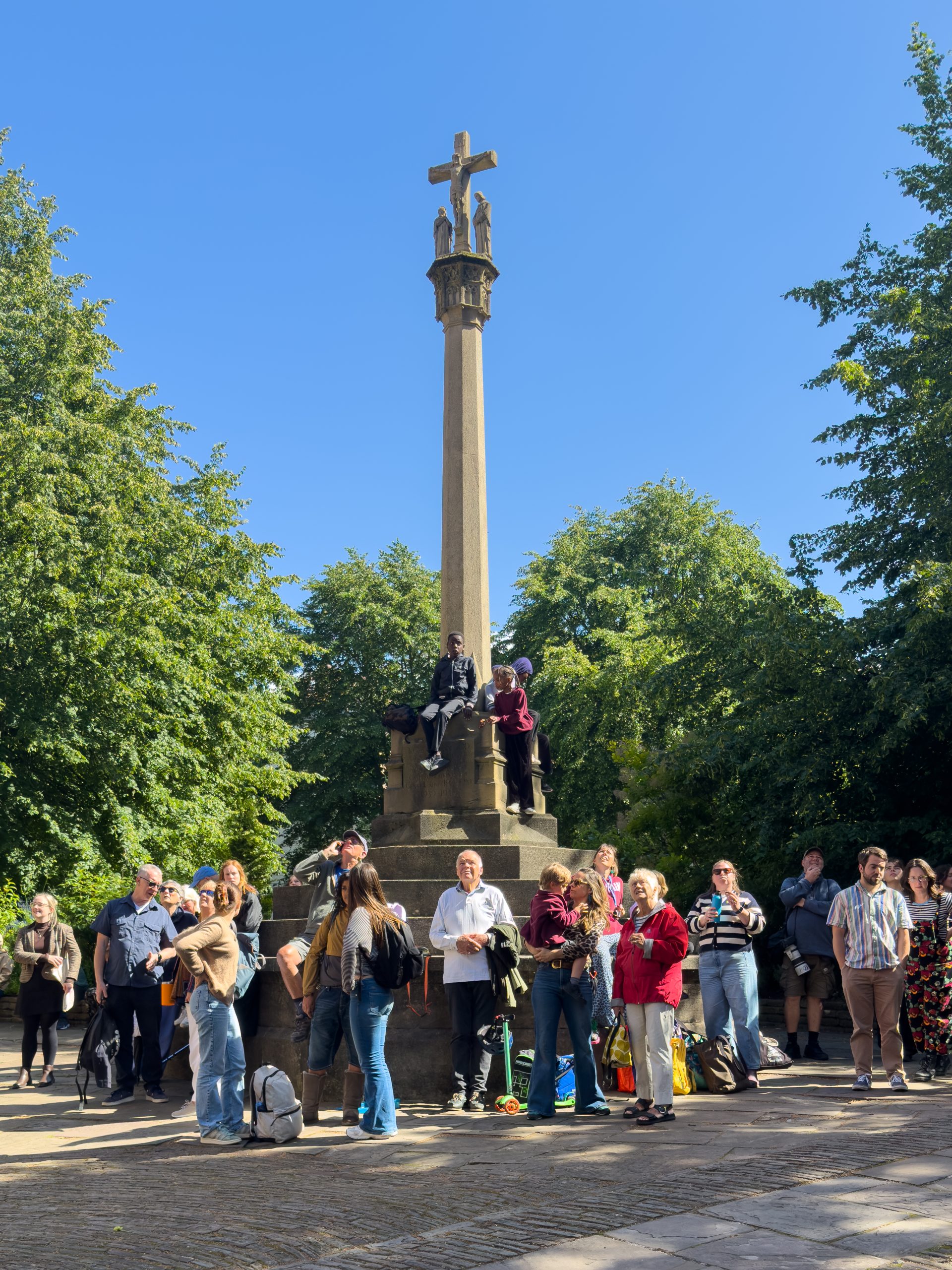 Vicar scales historic church spire to support solar panel project